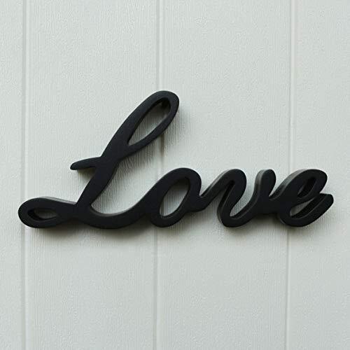 Black Wooden Words Sign Free Standing "love" Desk/shelf/home Wall ...