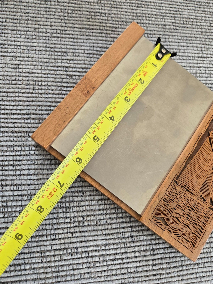 Vintage Lasercraft Walnut Wood Laser Cut Notepad Holder / Carved Ship ...