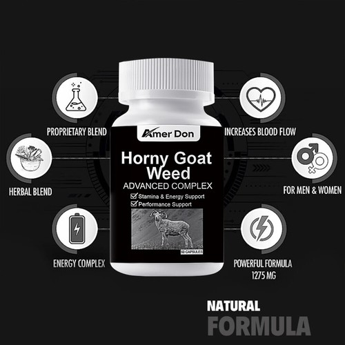 Horny Goat Weed Extract Complex 673mg Capsules Fast Ginseng ...