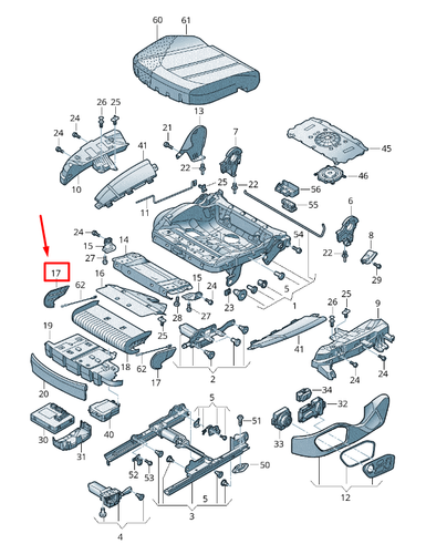 NEW AUDI A8 4H FRONT SEAT CUSHION DEPTH EXTENSION TRIM 4H0881792BC5 | eBay
