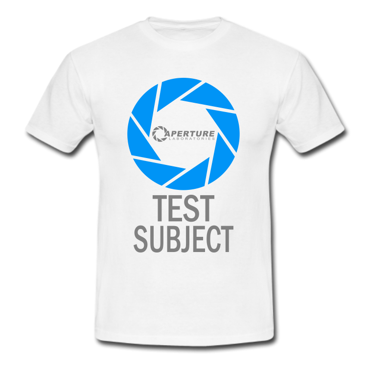 Aperture Science Laboratories Logo Test Subject Portal T-shirt USA Size ...