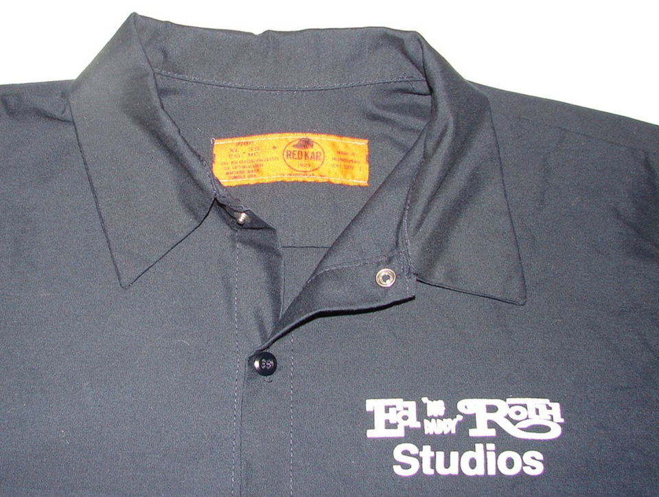 ED "BIG DADDY" ROTH Studios Button Down RED KAP WORK Hot Rod SHIRT Size ...
