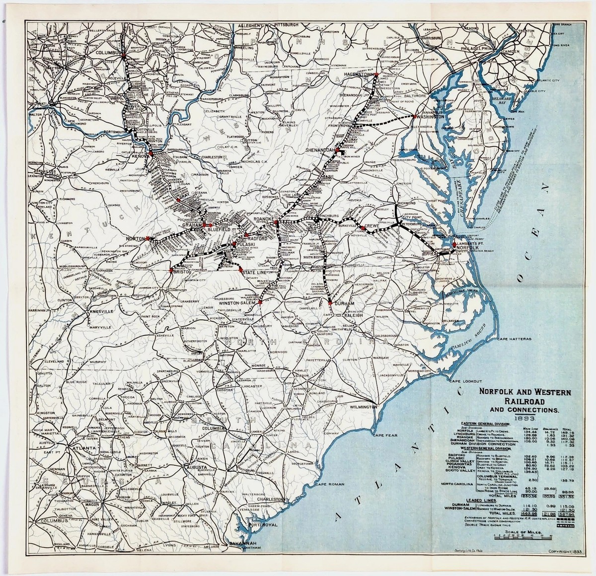 Norfolk And Western Map