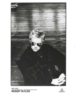 ROGER TAYLOR SIGNED, AUTOGRAPHED PHOTO-MUSICIAN-DRUMS- ROCK & ROLL ...