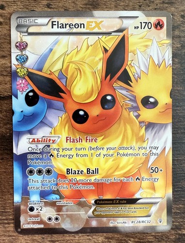 Flareon EX (Full Art) RC28-32 Generations: Radiant Collection Holo ...