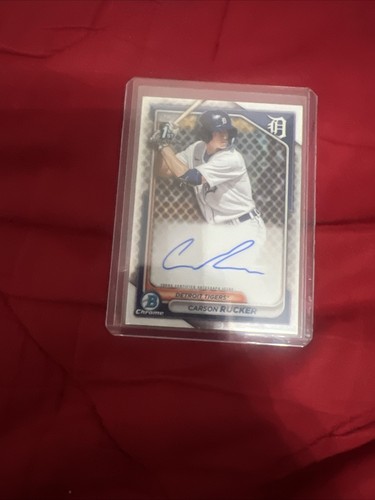 CARSON RUCKER Auto BOWMAN CHROME 1st AUTOGRAPH ROOKIE DETROIT TIGERS # ...