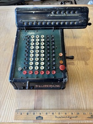VINTAGE ANTIQUE MONROE MECHANICAL CALCULATOR ADDING MACHINE AS IS | eBay