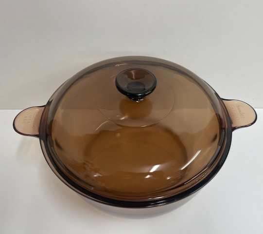Visions Corning Ware Pyrex Amber 4.5L 5qt Glass Dutch Oven Stock Pot & Lid | eBay