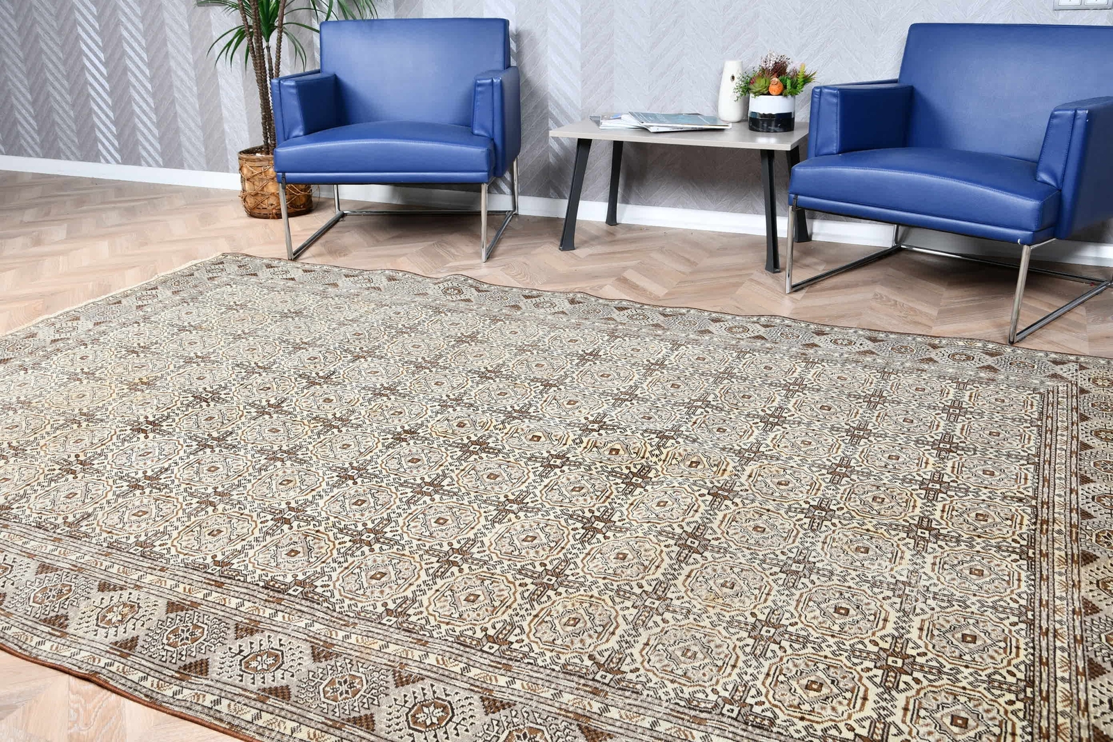 6.4x9.2 ft Large Rug, Wool Rug, Turkish Rug, Bedroom Rug, Vintage Rugs ...