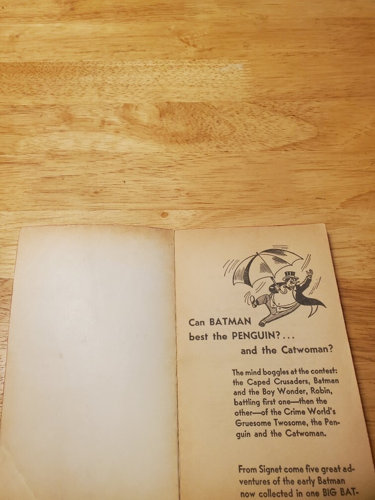Rare Signet No. 4 Batman vs. the Penguin Book - First Printing May 1966 ...