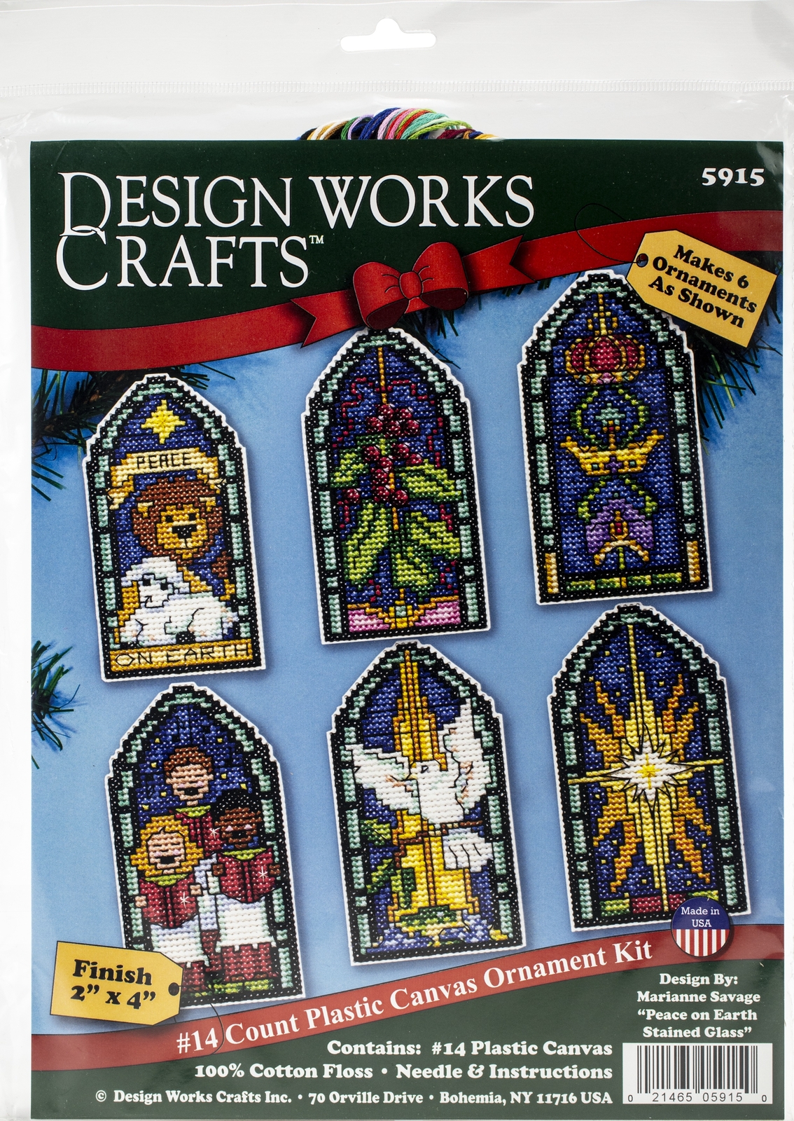 Design Works Plastic Canvas Ornament Kit Peace on Earth Cross Stitch ...