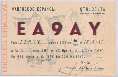ad9223 - SPAIN - RADIO FREQUENCY CARD - 1955 | eBay