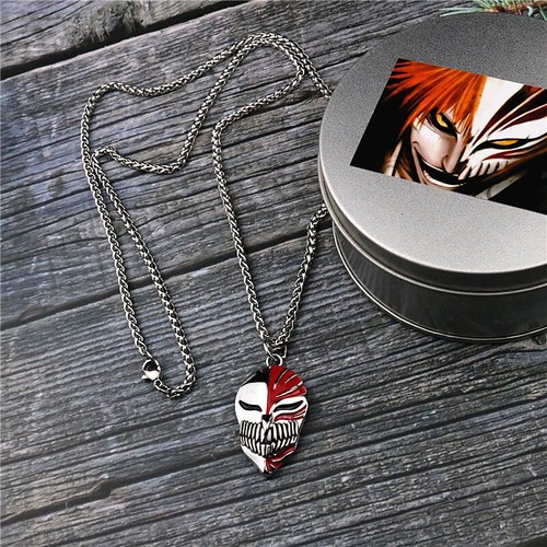 Fashion BLEACH Accessory Kurosaki Ichigo Mask Necklace Pendant Anime ...