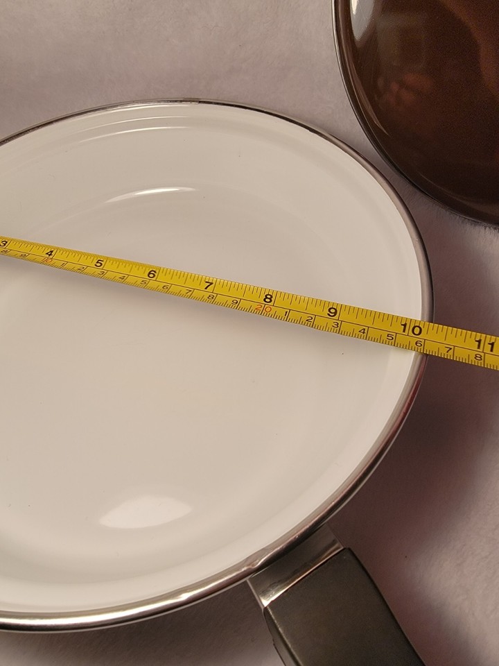 VTG Fingerhut Enamel Pot And Pan W/ Lid 1975 Spice Of Life 10" X 5 ...