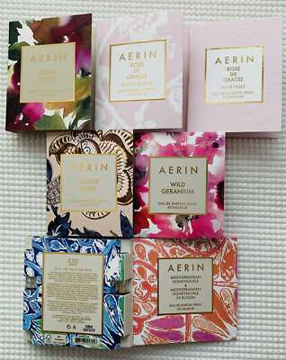 Aerin Perfume Collection Sample Size 7pcs (Rose De Grasse, Amber Musk ...