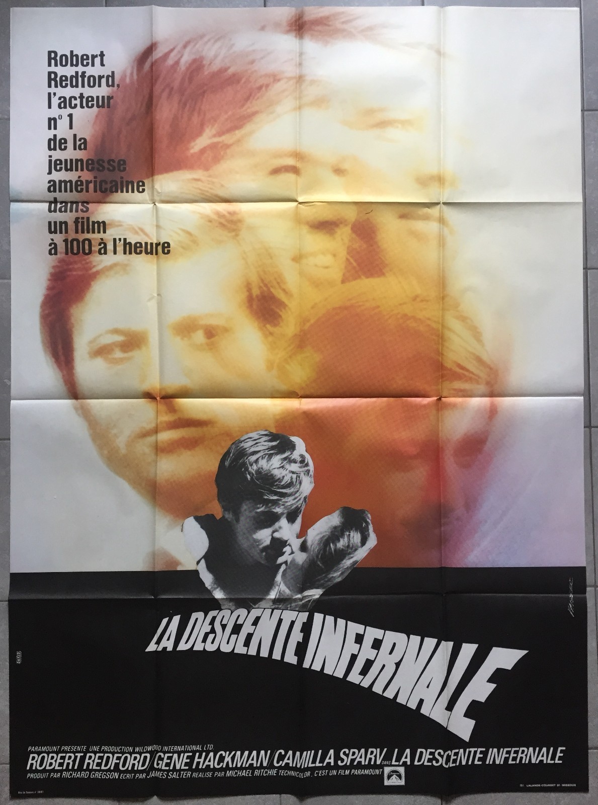 Poster THE DESCENT INTO HELL Downhill Racer ROBERT REDFORD Hackman ...