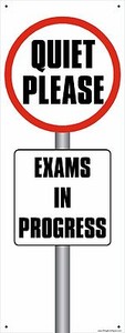 Exam in progress Quiet Please BANNER Free Standing Sign Display System ...