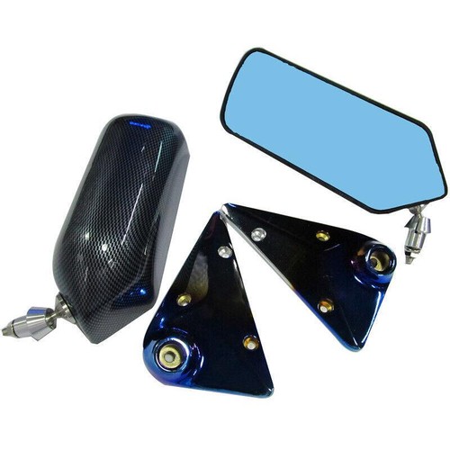 Racing Car Manual Adjustment Retro F1 Style Rear View Mirrors Carbon ...