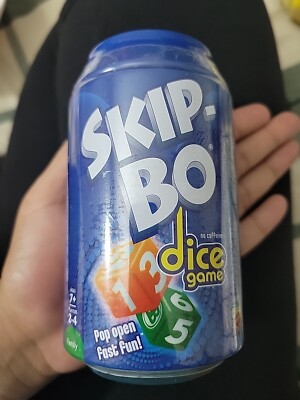 Skip-Bo Dice Game 2011 Mattel Blue Soda Pop Can Bank Travel Game | eBay