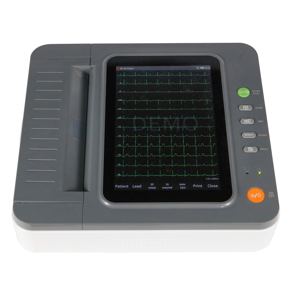 Digital 12 Channel Lead Electrocardiograph ECG Machine EKG ...
