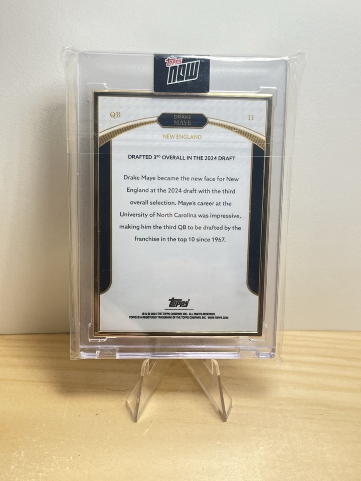 2024 Topps NOW Rookie Campaign - Quarterbacks Drake Maye Green Rookie ...