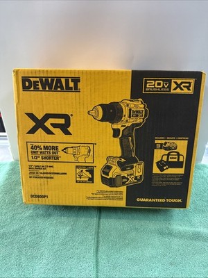 DEWALT DCD800P1 20V MAX XR Brushless Cordless 1/2 in. Drill/Driver Kit ...