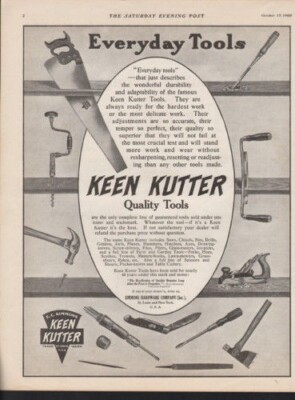1908 KEEN KUTTER TOOL SAW HAMMER HARDWARE CARPENTER DECOR ST LOUIS AD ...