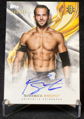 2019 WWE Topps Undisputed Roderick Strong On Card Auto Autograph Signed ...