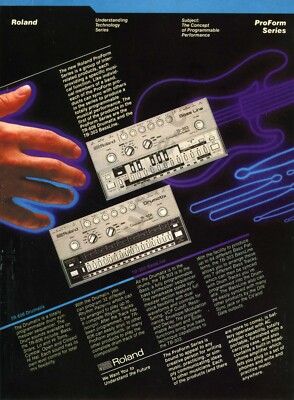 1982 Roland Electronics Drumatix Boss Line Mixers PRINT AD Xmas Gift ...