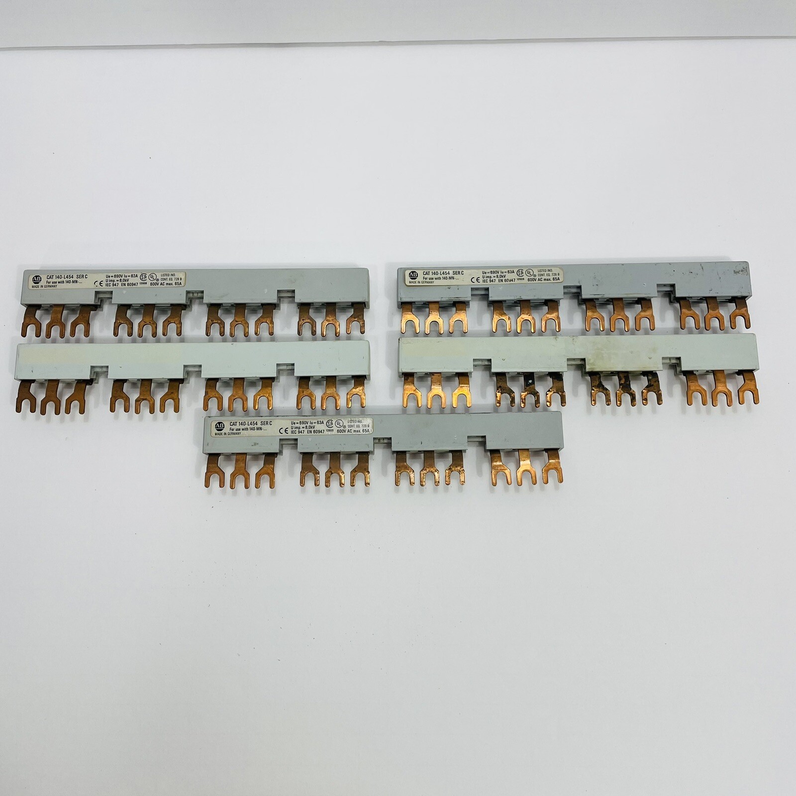 Qty 5 Allen Bradley 140-L454 Commoning Terminal Links For 140-MN ...