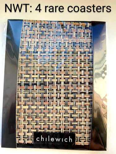 ⭐️NWT: Chilewich Rare Basketweave Coasters, Set Of 4, Brand New Woven ...