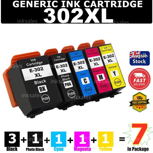 7x 302XL 302 XL Generic Ink Cartridge For Epson Expression XP6000 ...