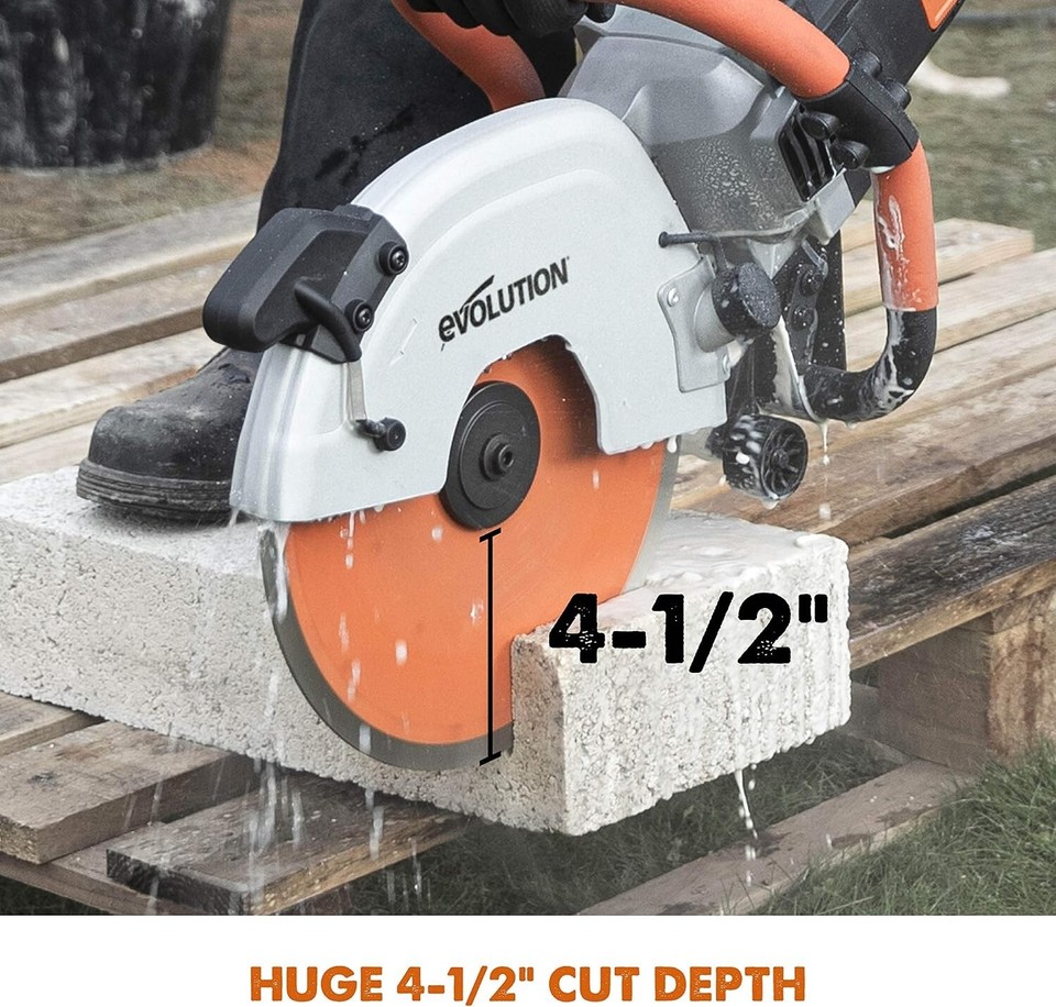 R12DCT 12 Inch Concrete Saw with Water Fed Dust Suppression (Aka Angle ...