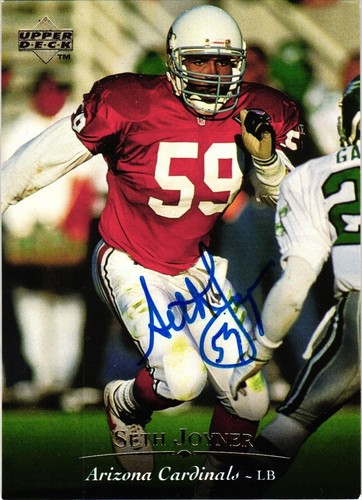 #199 Seth Joyner Signed 1995 Upper Deck Football Card AUTO Cardinals | eBay