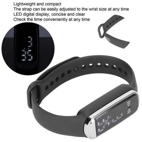 Digital Watch LED Screen 12/24 Hour Rechargeable Stylish Electronic ...