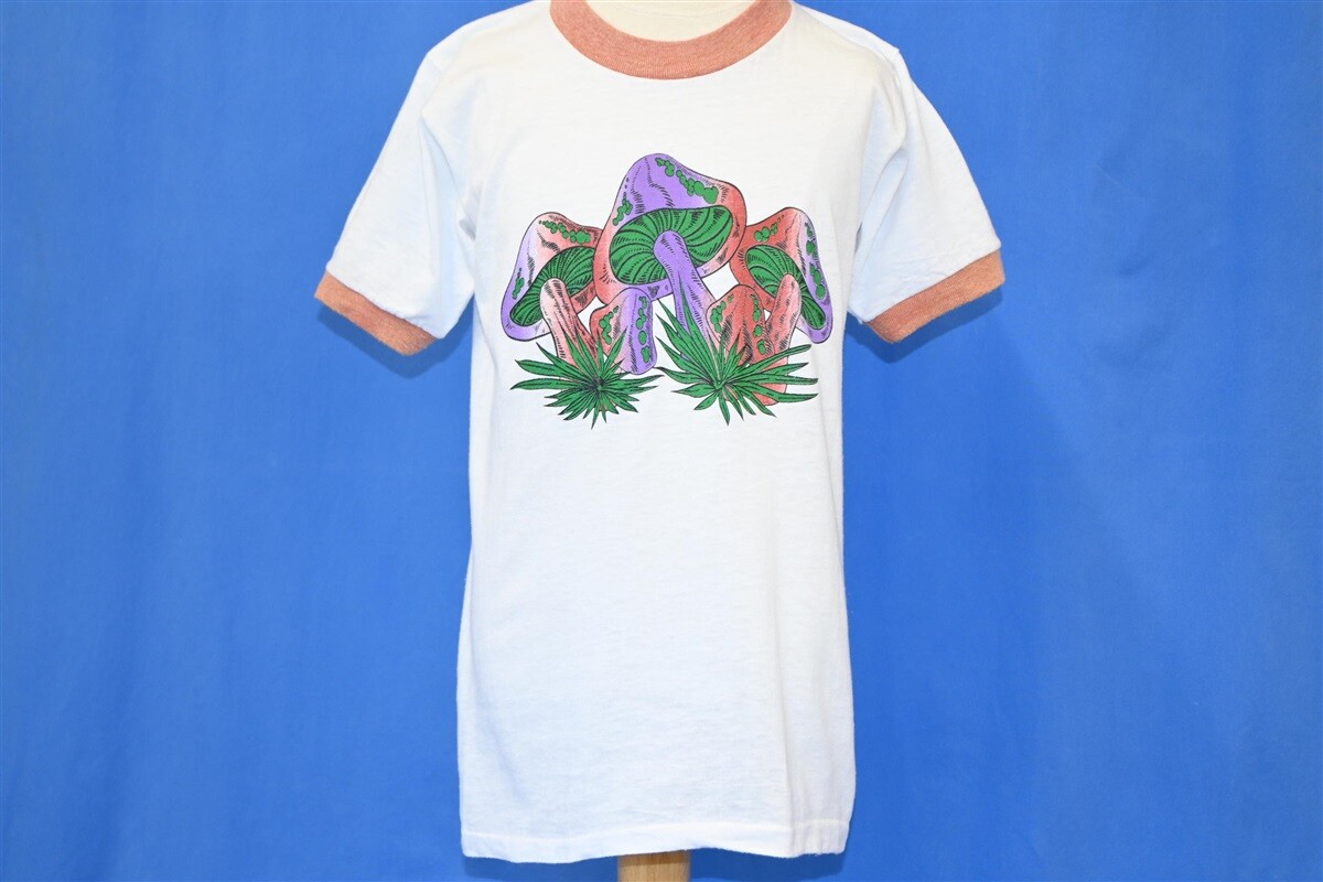 vintage 80s PSYCHEDELIC MAGIC MUSHROOMS WEED PLANT RI… - Gem