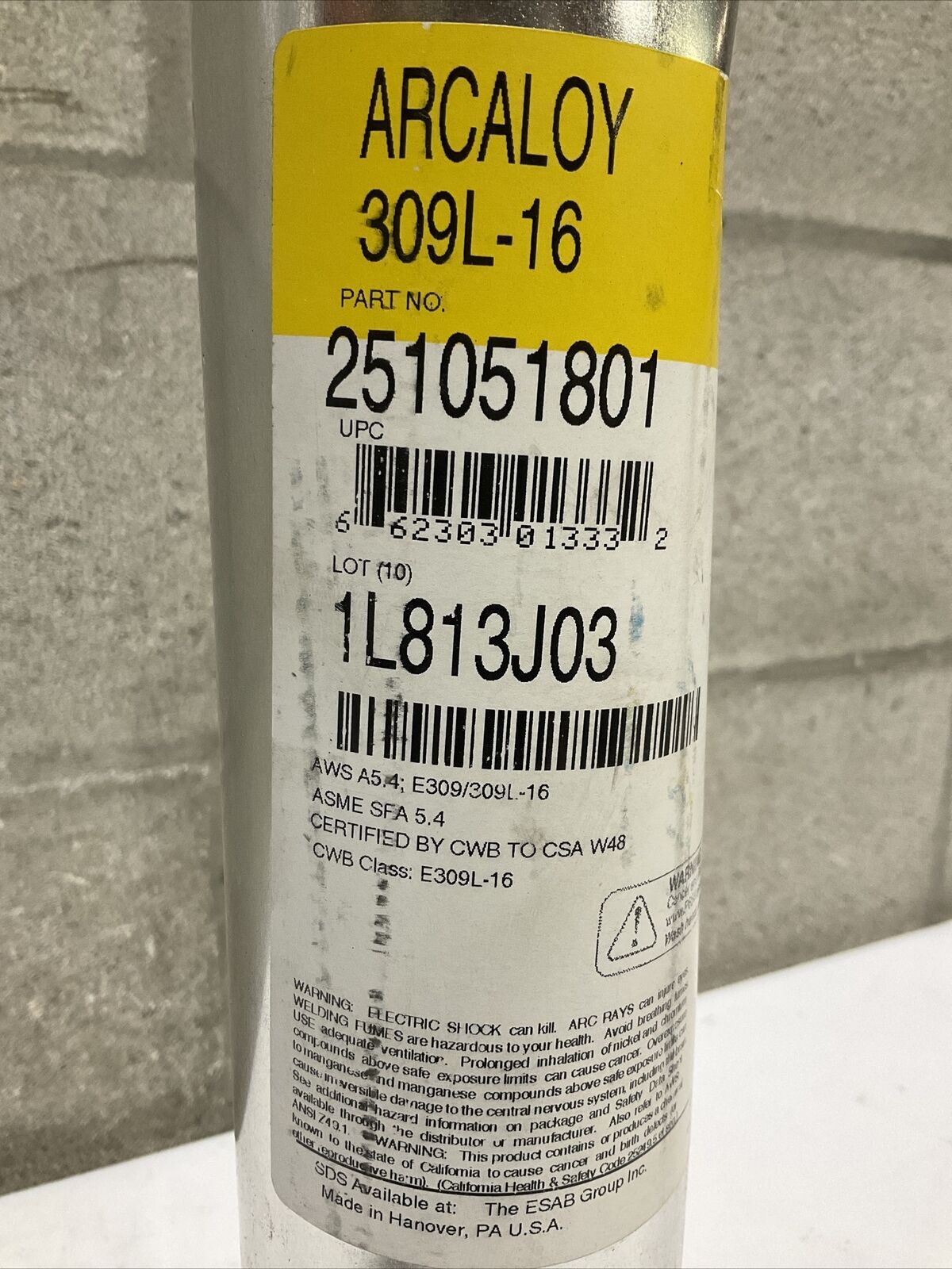 ESB ARCALOY 309L-16 251051801 ELECTRODE WELDING ROD 1/8” 10 LB 373 | eBay