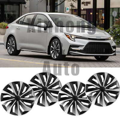 4x Wheel Covers 15" Snap On Hub Caps Fit R15 Tire & Steel Rim For ...