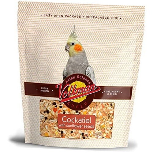 Volkman Seed Avian Science Super Cockatiel with Sunflower 4 Pound (Pack ...