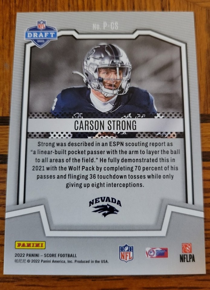 2022 Panini Score PROtential Carson Strong Philadelphia Eagles NFL ...