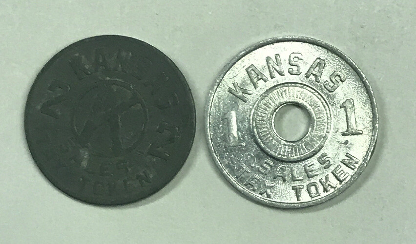 Set of two Kansas Sales Tax 1 & 2 Mill Tokens - Free Shipping | eBay