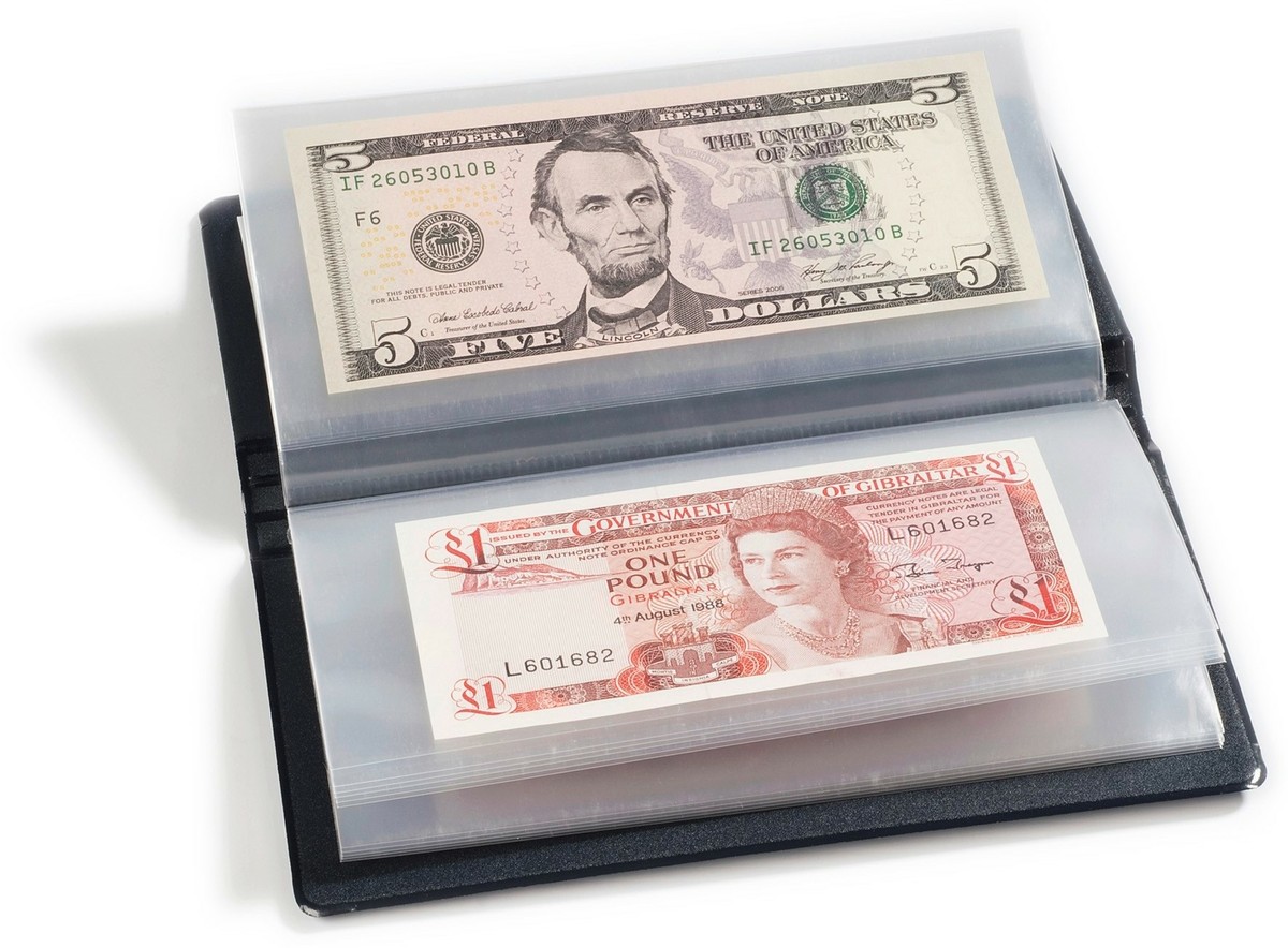 Banknote Storage Sleeves Homoyoyo 30pcs Banknote Album Pages - Clear ...