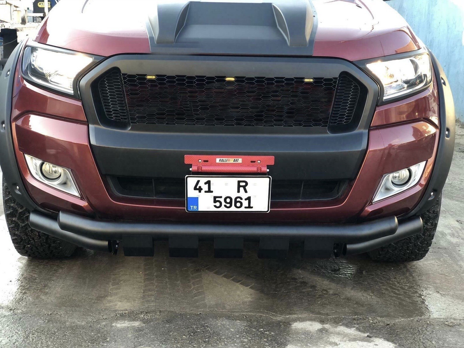 RANGER BLACK SPOILER BAR BULL NUDGE BAR GRILL CITY GUARD 2012 ONWARDS ...