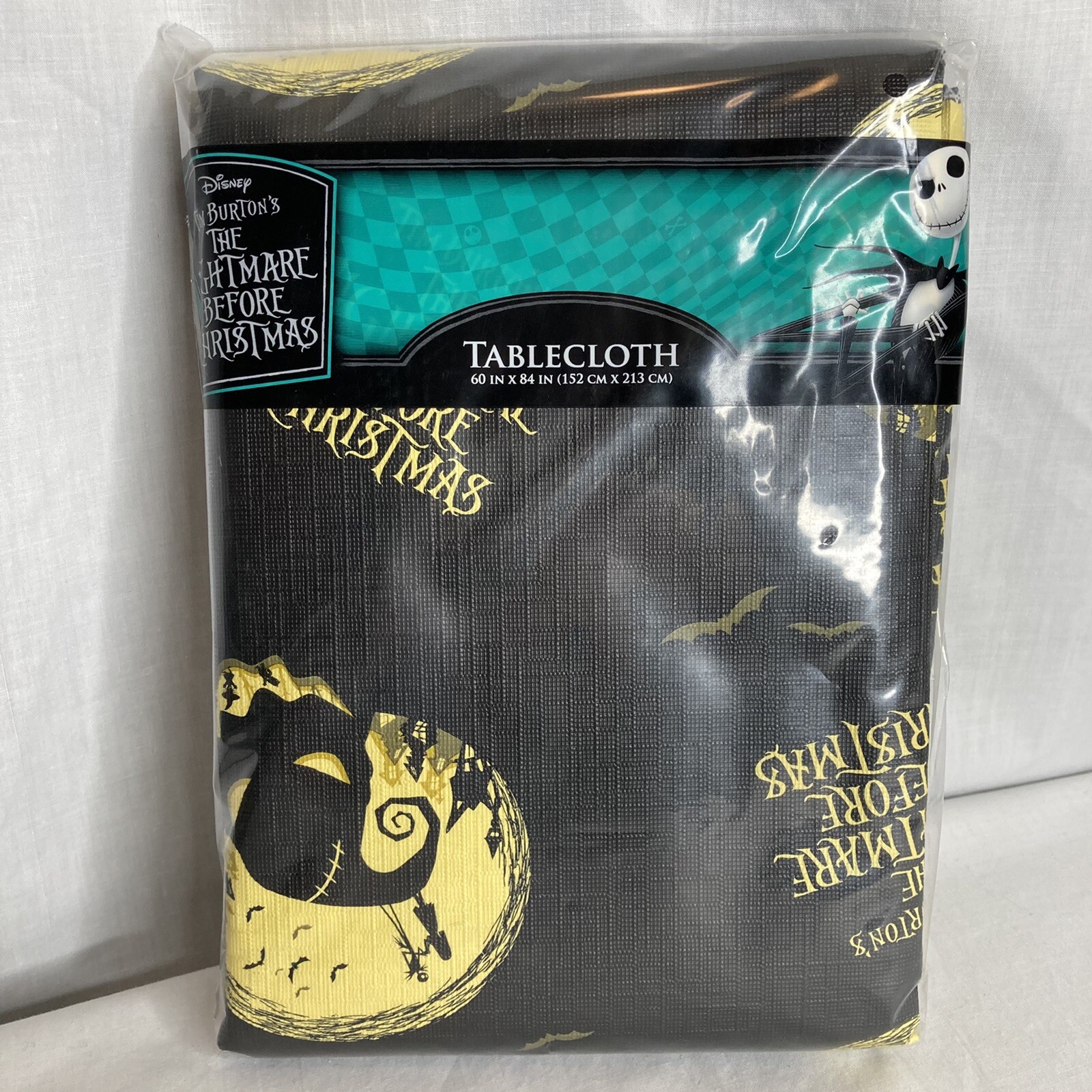 Disney Nightmare Before Christmas Tablecloth Rectangle Black Jack ...