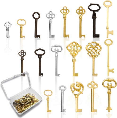 Universal Skeleton Keys Replacement, 19Pcs Hollow Barrel Skeleton Key ...