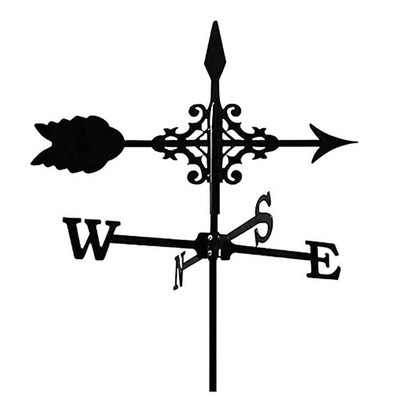 Metal Weather Vane Black Wind Vanes Indicator Wind Measuring Tool ...