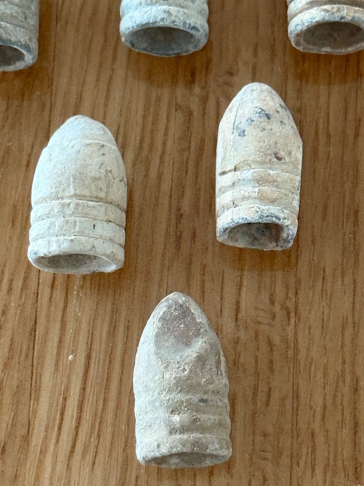 10 CIVIL WAR BULLETS CHEWED SMASHED SHOT MINI BALLS DUG EASTERN NORTH ...