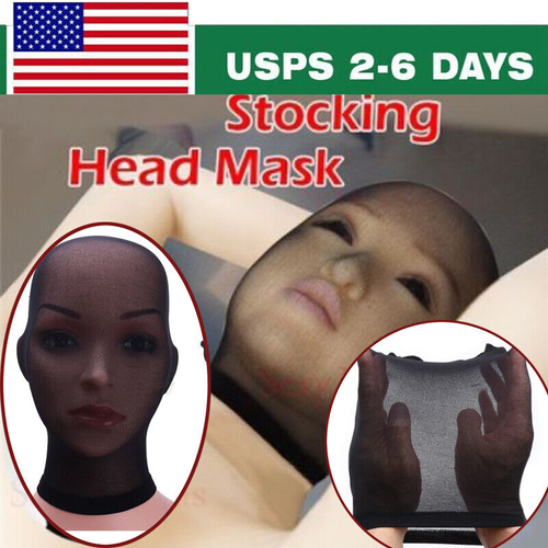 Binding Face Mask Hood Lingerie Stockings Headgear Couples Cosplay ...