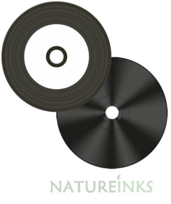 10 Mediarange Black Bottom Vinyl CD-R White Printable Blank CD 52x ...