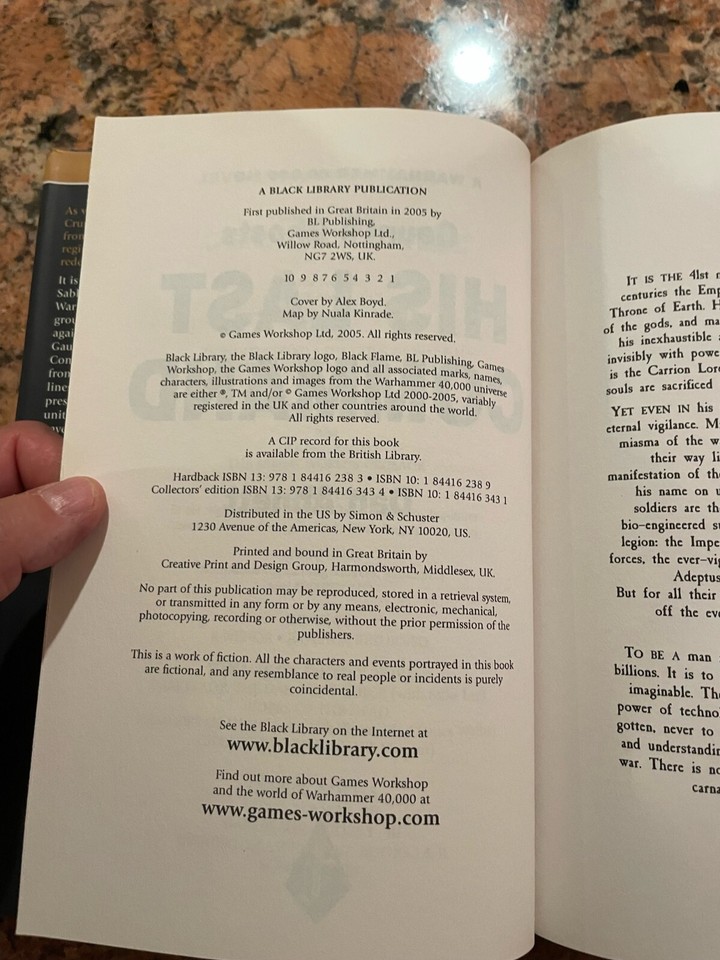 Gaunt's Ghosts His Last Command - Abnett Warhammer 40K 2005 HC- Very ...